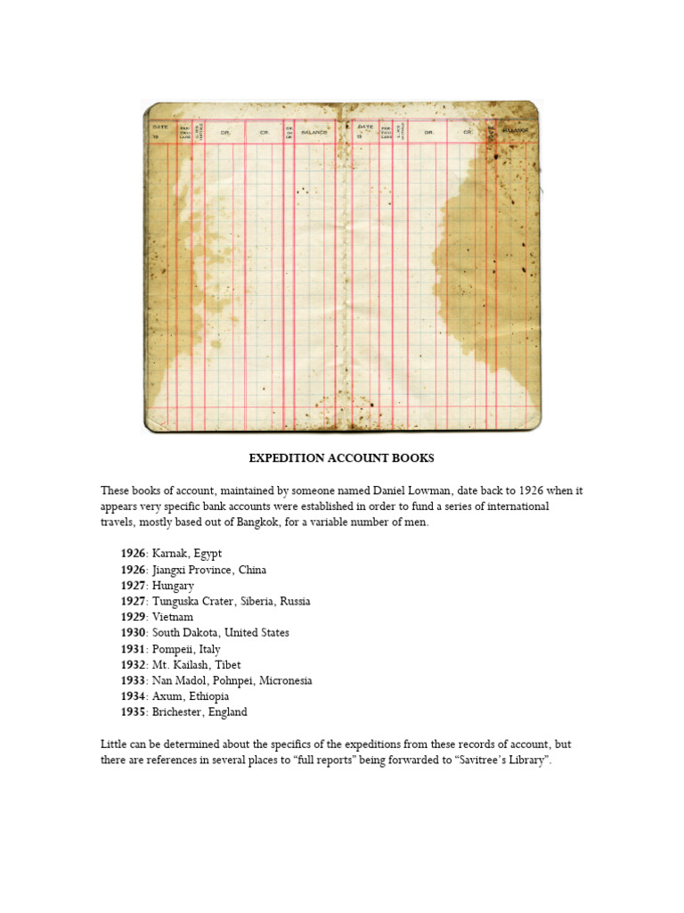 Prop - Expedition Account Books | PDF