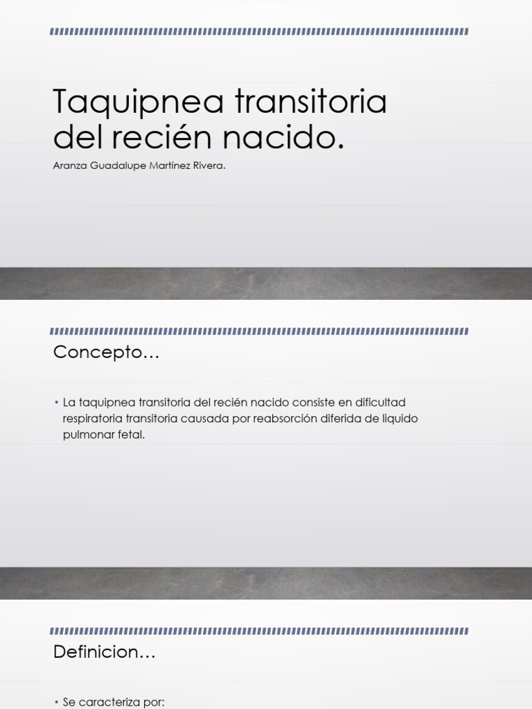 Taquipnea Transitoria Neonatal | PDF