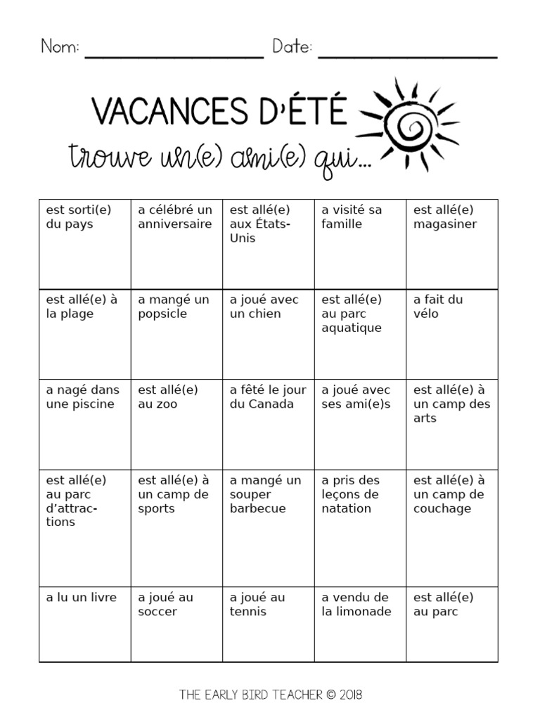 Editable - Trouve Un (E) Ami (E) Qui | PDF