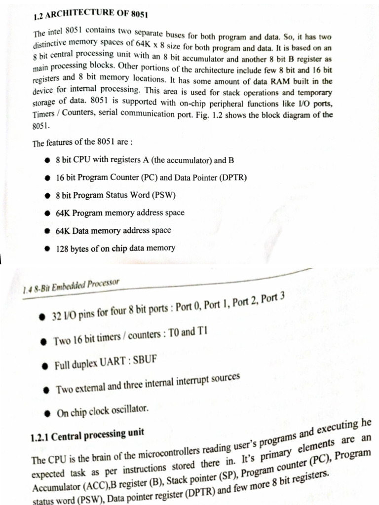 Architecture of 8051 | PDF