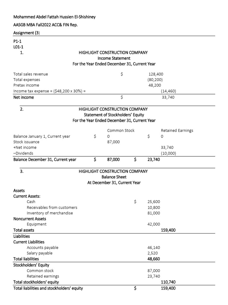 Fin Assignment 3 | PDF