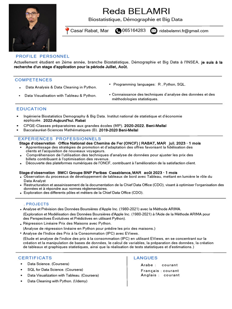 CV REDA BELAMRI (v2) | PDF