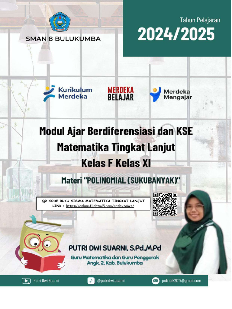 Modul Ajar Berdiferensiasi Dan Kse Matematika Tingkat Lanjut Fase F Materi Polinomial | PDF