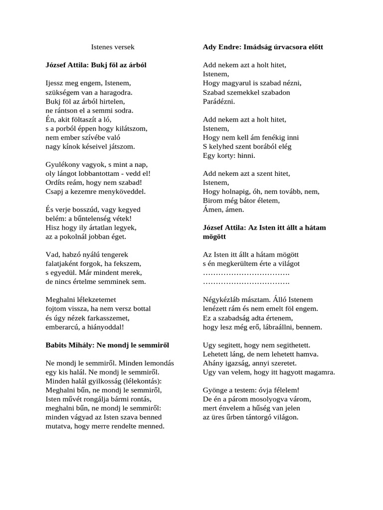 Istenes Versek | PDF