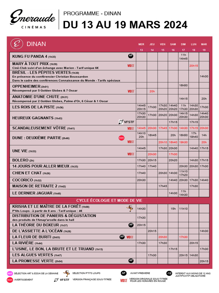 22 AFFICHE - 13 Au 19 Mars 2024 | PDF
