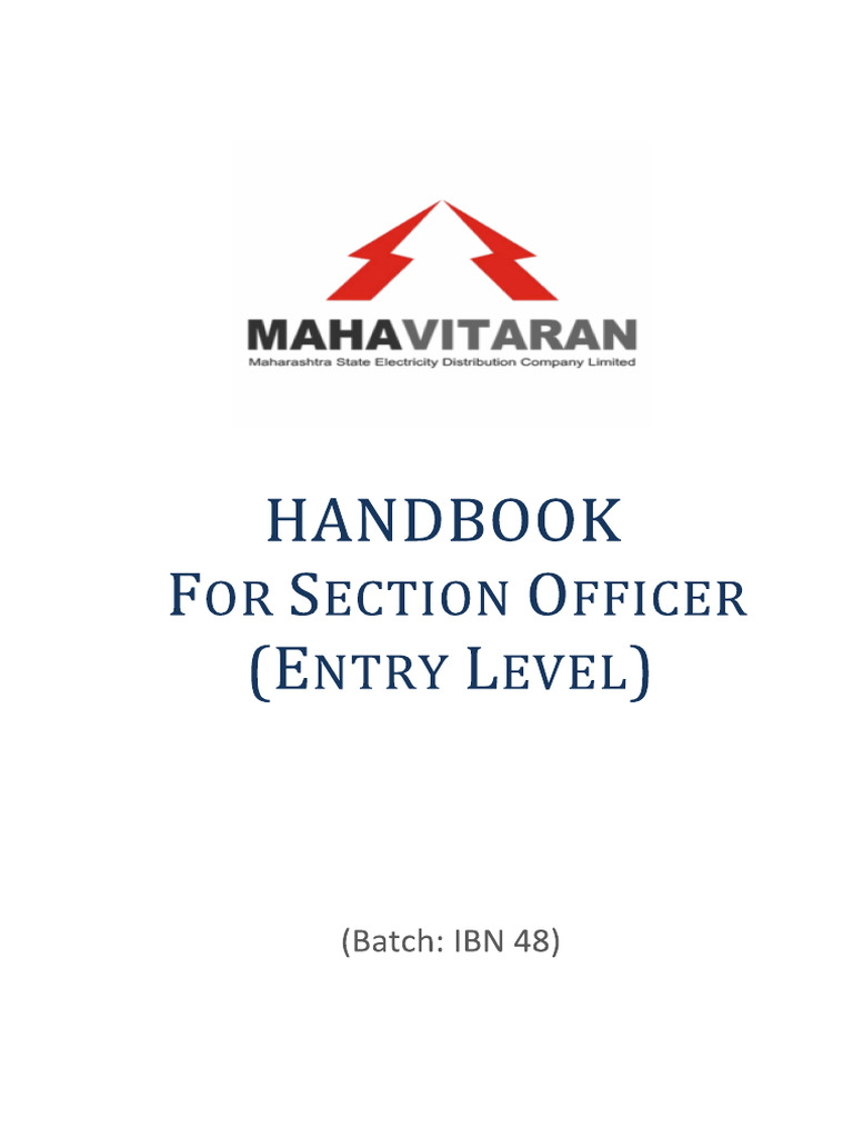 Handbook For Section Officer by IBN 48 | PDF