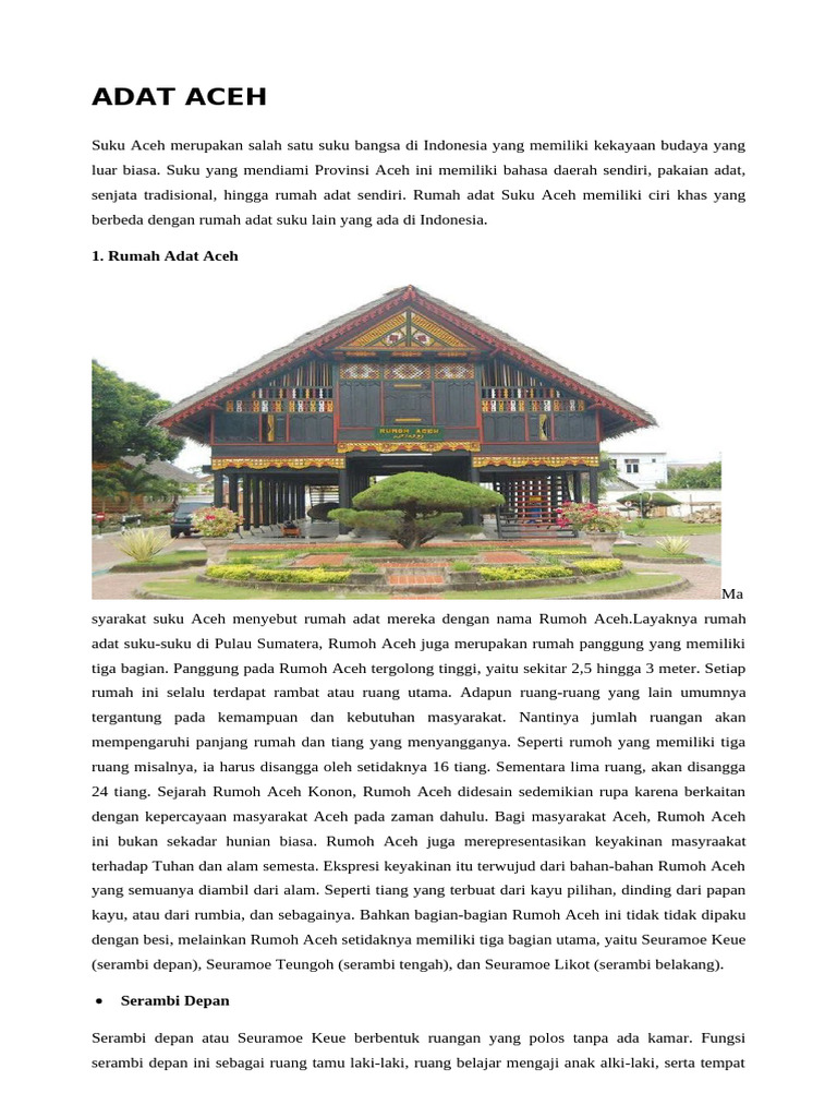 ADAT ACEH | PDF