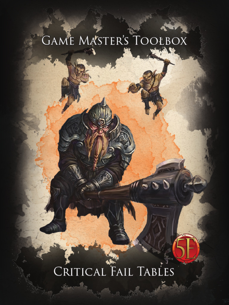 D&D5e - Game Master's Toolbox - Critical Fail Tables | PDF