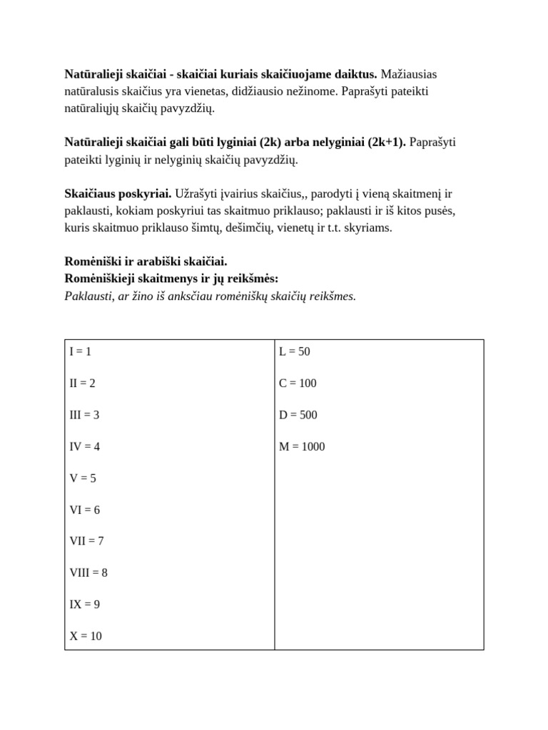 Matematikos Klasės Darbas 07.15 | PDF