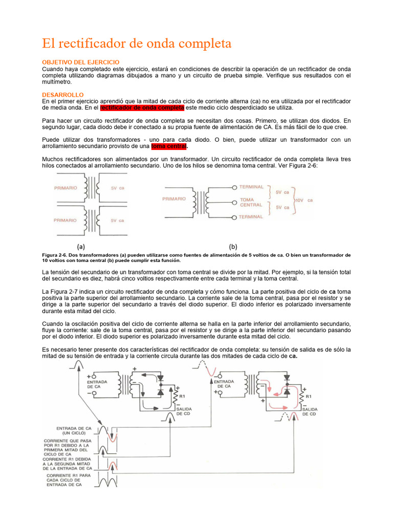 2-2 El Rectificador de Onda Completa | PDF