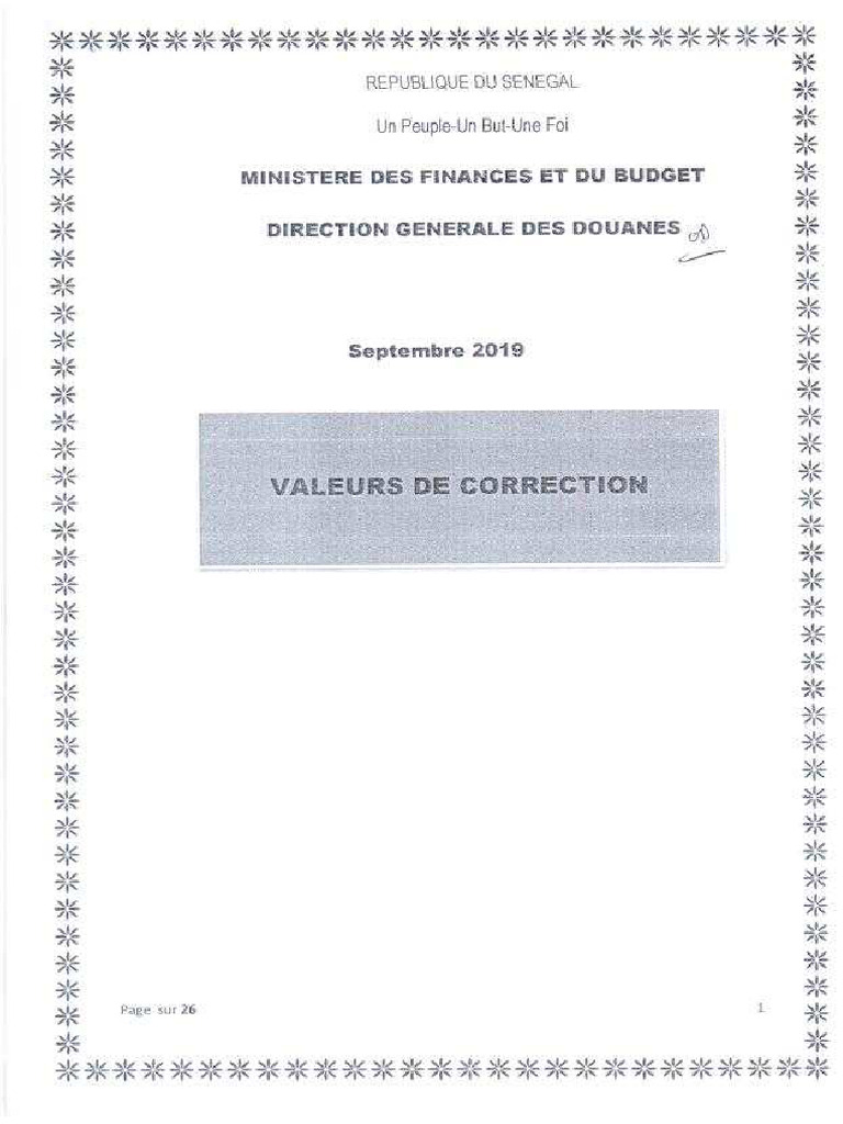 Valeurs de Corection | PDF
