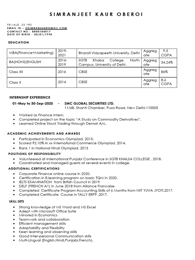 CV 2021 Updated | PDF