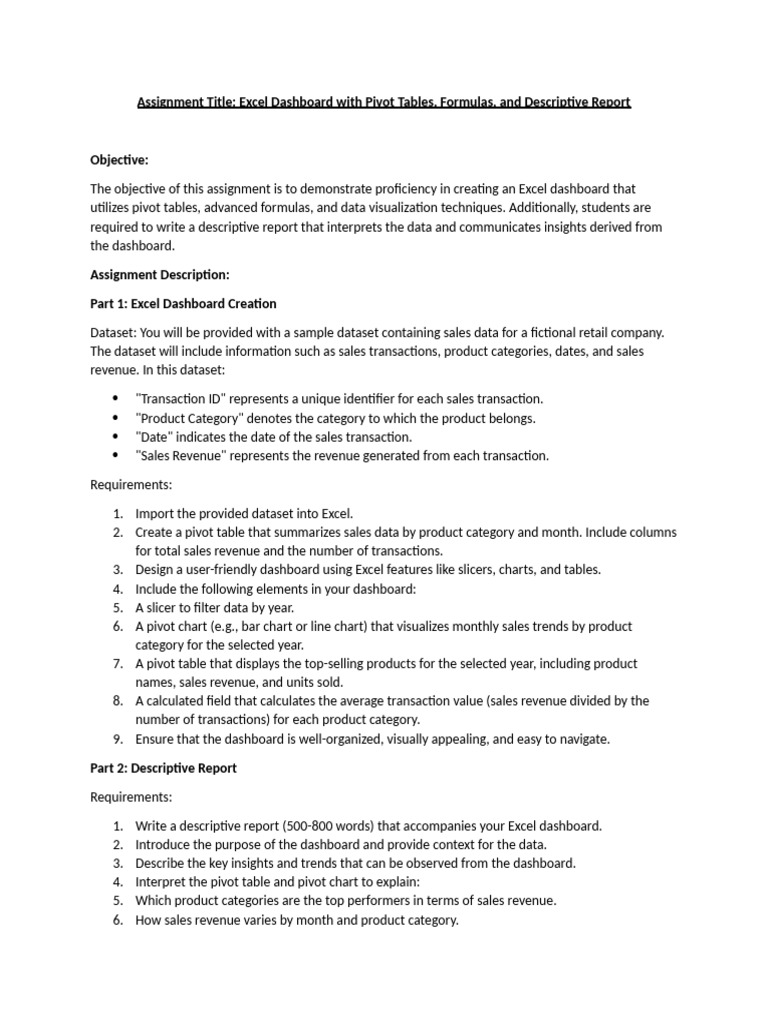 Descriptive Report Guidelines and Rubric | PDF