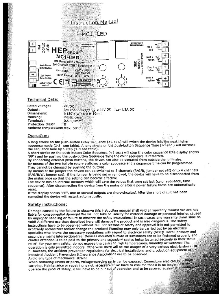 SCHRACK Led Dimer 3 4 CH | PDF