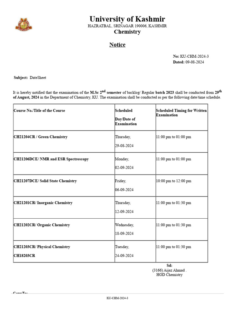 datesheet for 2nd sem btch 2022 | PDF datesheet for 2nd sem btch 2022 | PDF
