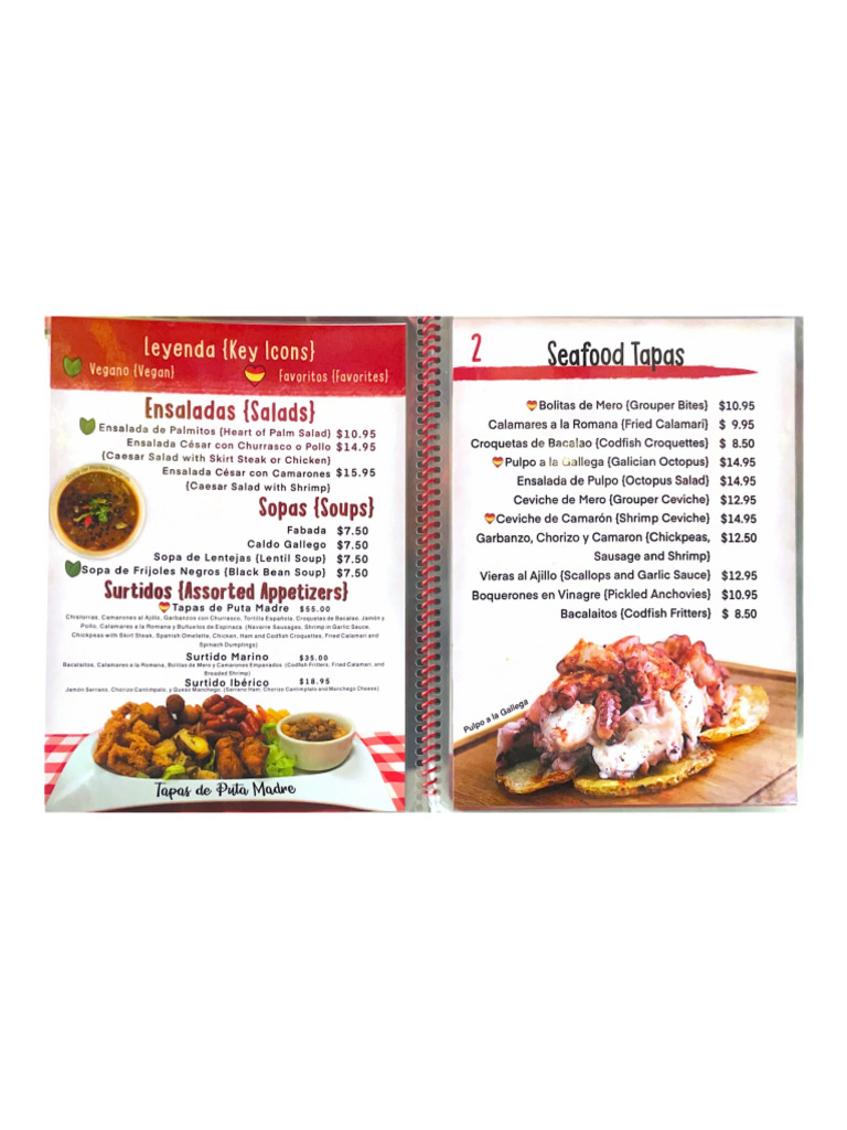 Menu Triana Tapas | PDF