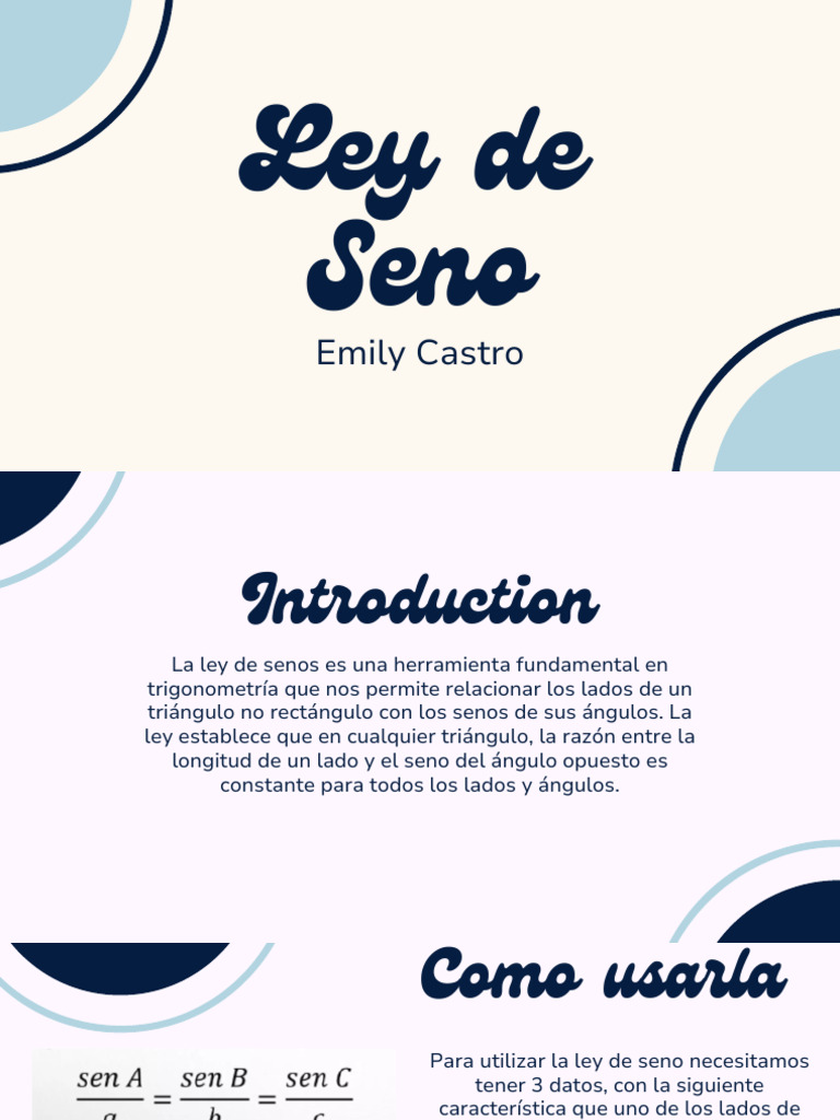 Ley de Seno | PDF