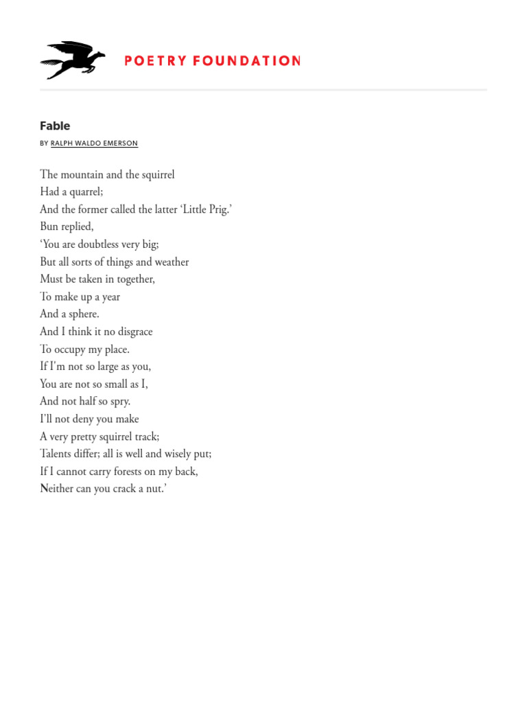 Fable _ The Poetry Foundation | PDF