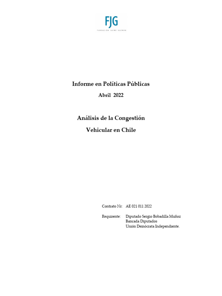 Asesoria en Congestion Vehicular | PDF