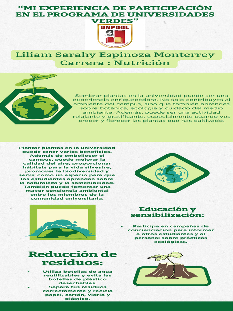Infografía Medio Ambiente Ilustrado Verde | PDF