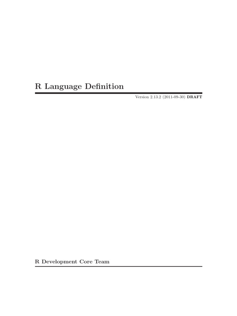 R Lang | PDF