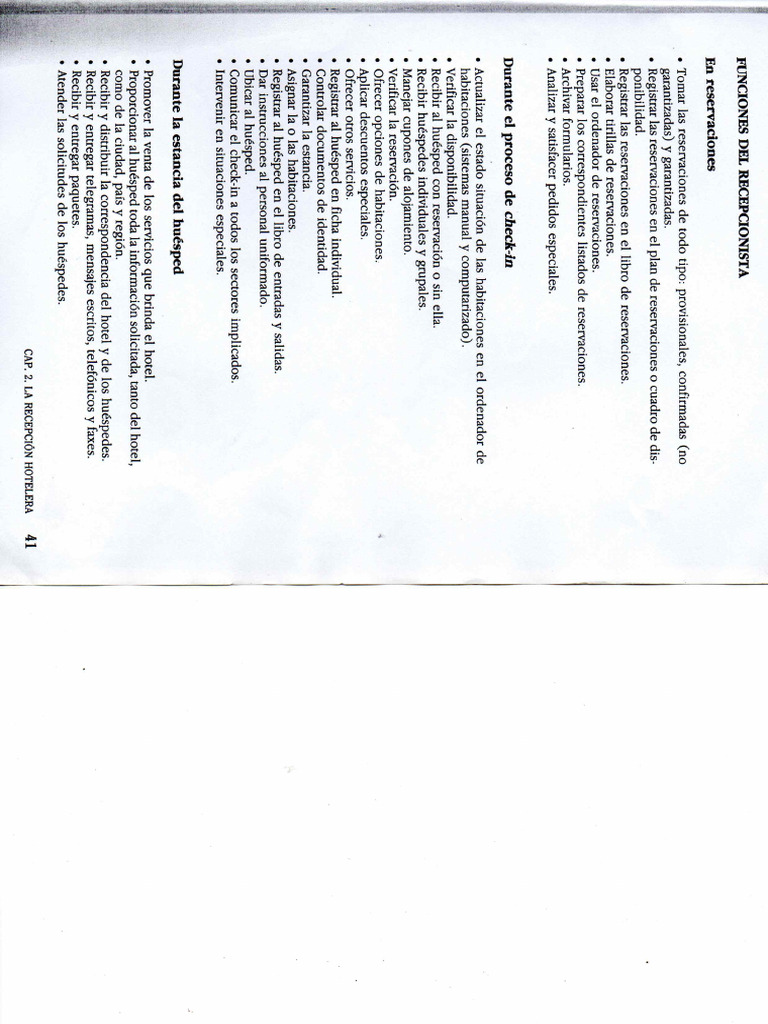 4 - Tareas Del Recepcionista - Luis Di Muro | PDF 4 - Tareas Del Recepcionista - Luis Di Muro | PDF