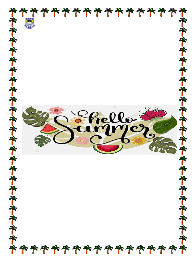 Summer Vacation Task Class 7 | PDF | Thought | Home & Garden