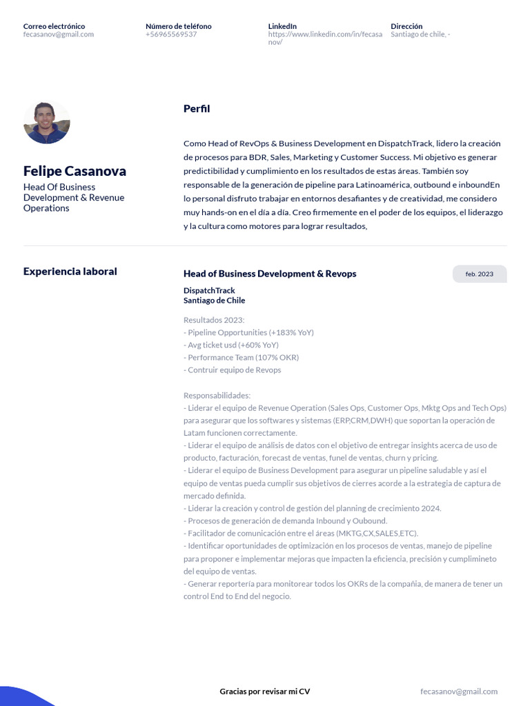 CV Felipe Casanova | PDF