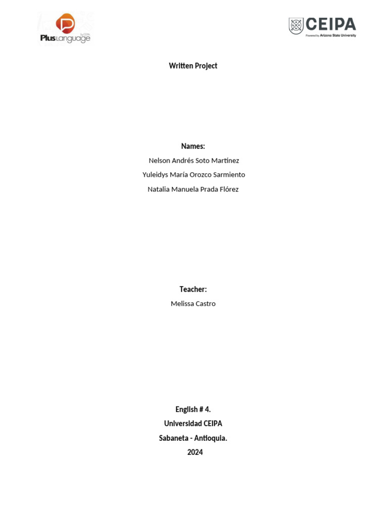 Written Project | PDF