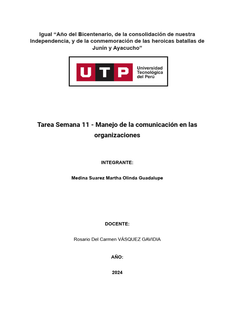 Semana 11 Tarea | PDF
