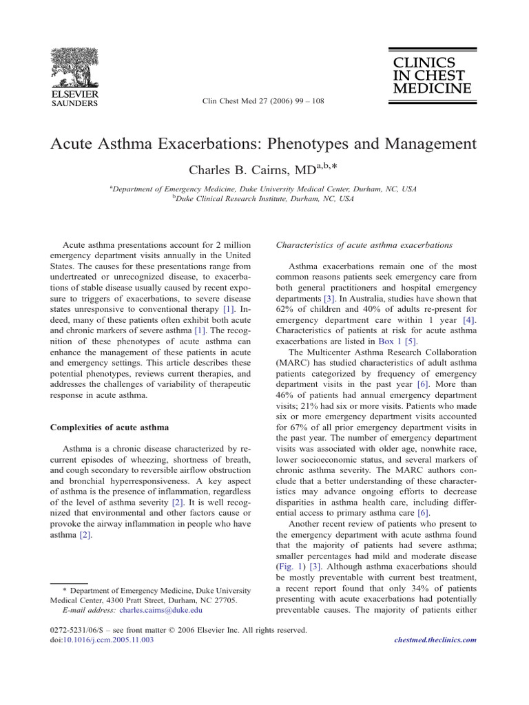 Asma Exacerbacion | PDF