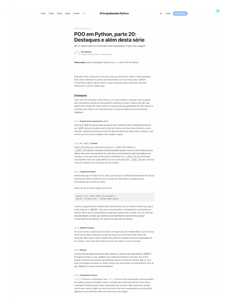 Motly02 - POO em Python - 20 | PDF