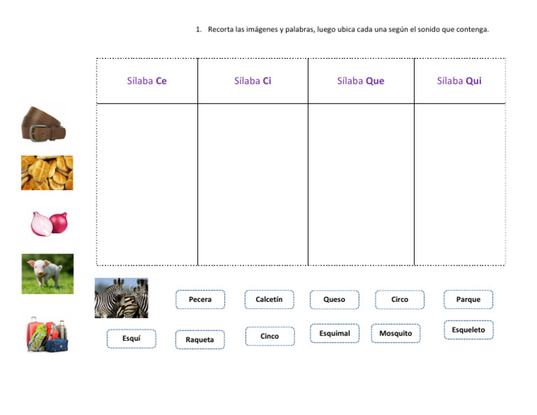 Sílaba Ce Ci Que Qui | PDF