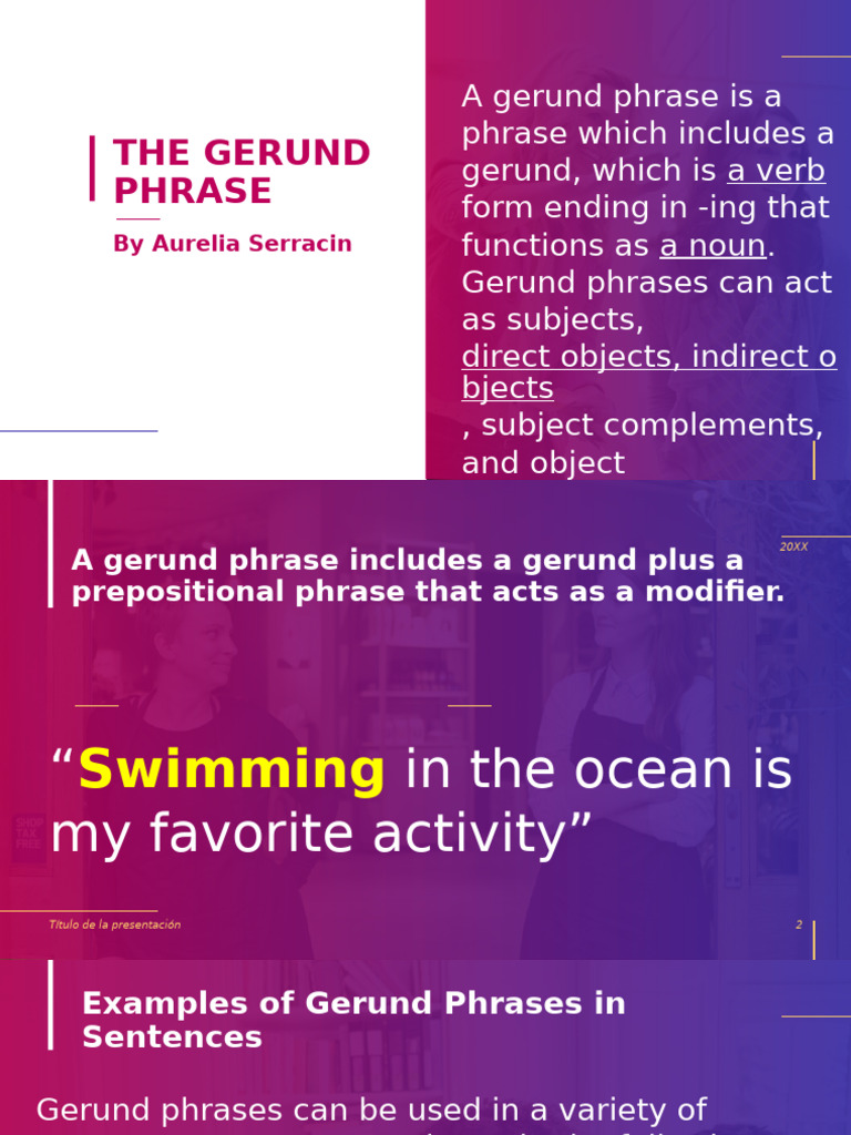 The Gerund Phrase | PDF