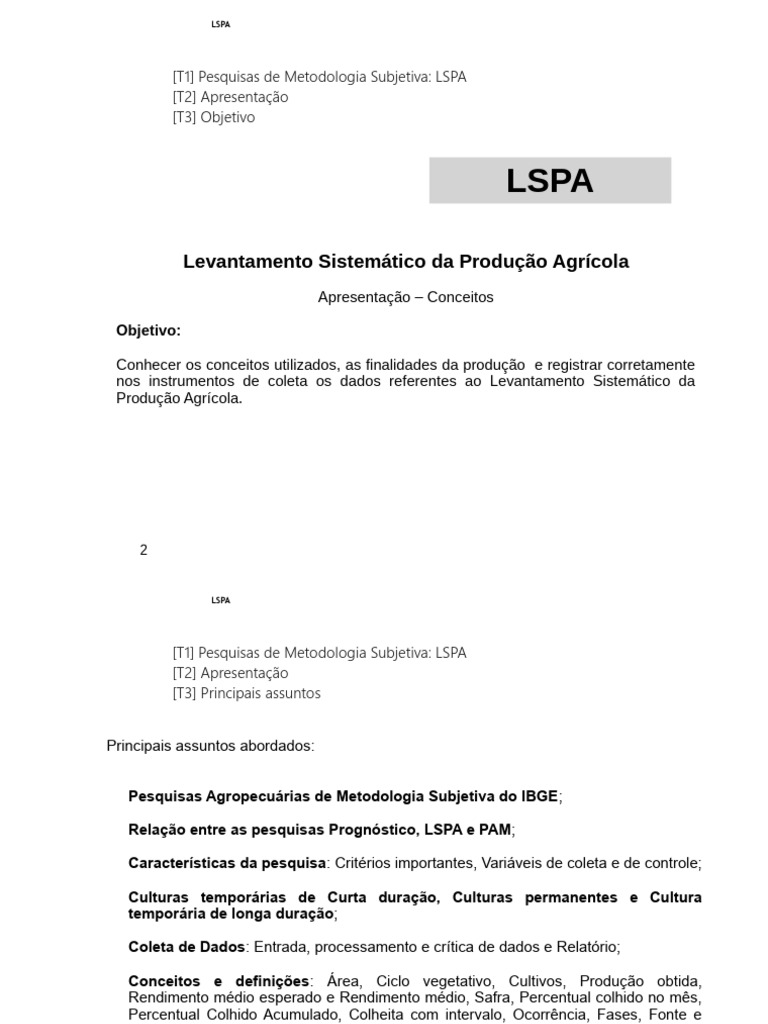 LSPA Conceitos | PDF