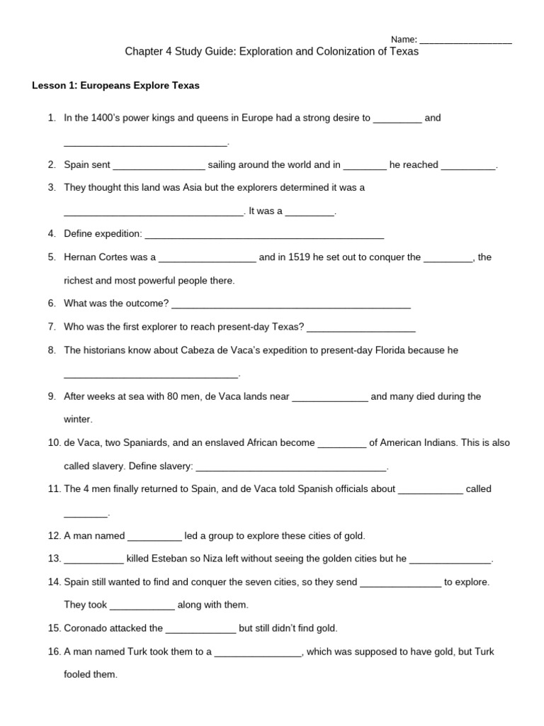 Social Studies Chapter 4 Notes | PDF