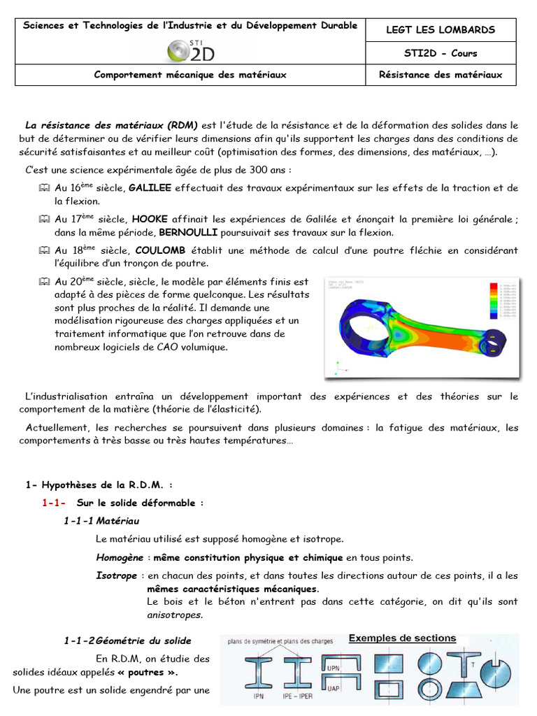 cours-RDM ITEC | PDF