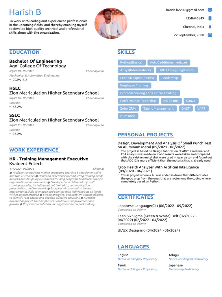 Harish Resume | PDF