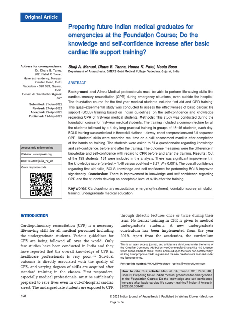 Preparing Future Indian Medical Graduates For.5 | PDF