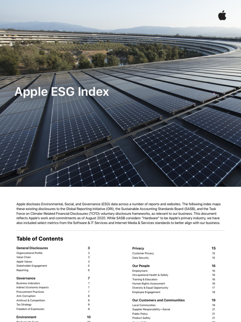 Apple Esg Index 2020 | PDF