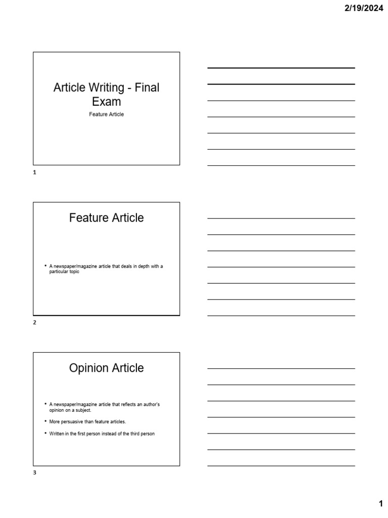Article Writing | PDF