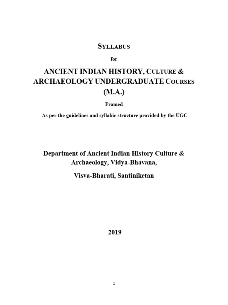 M A Syllabus 2019-AIHC&Afff | PDF