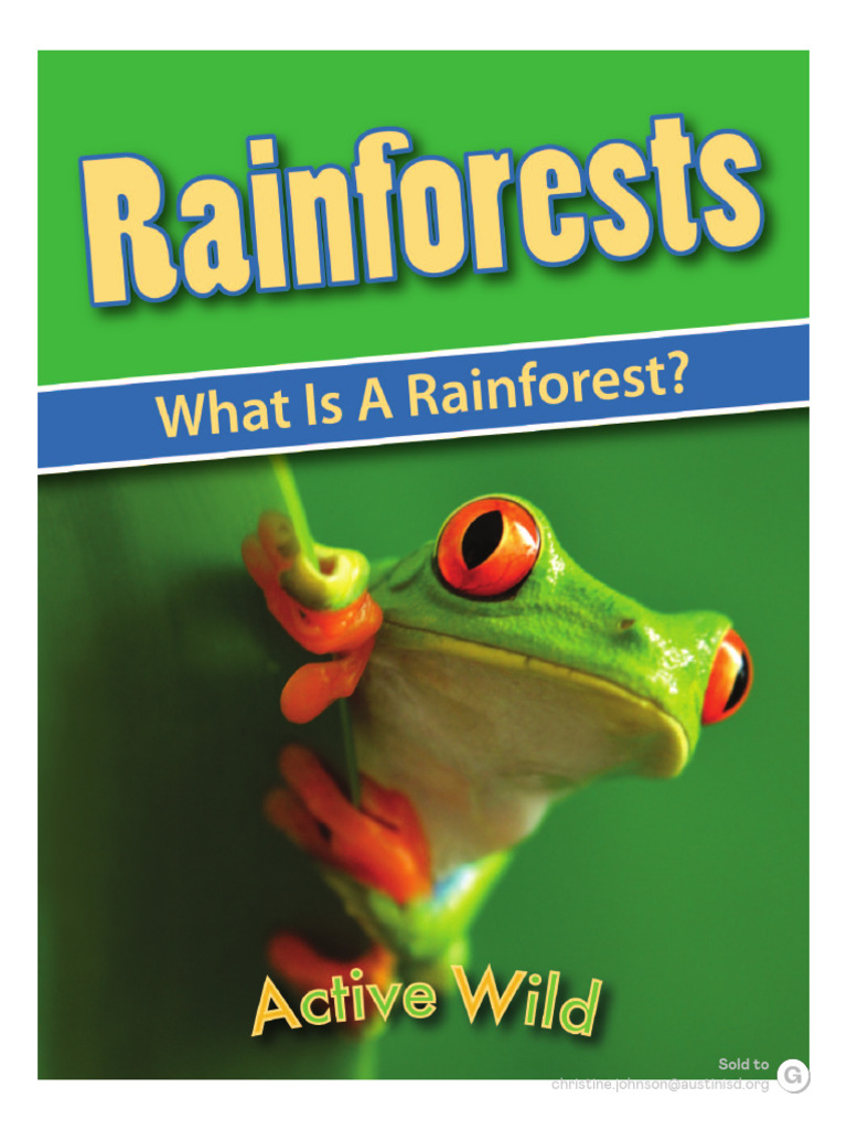 Active Wild Rainforest Workbook What Is A Rainforest | PDF