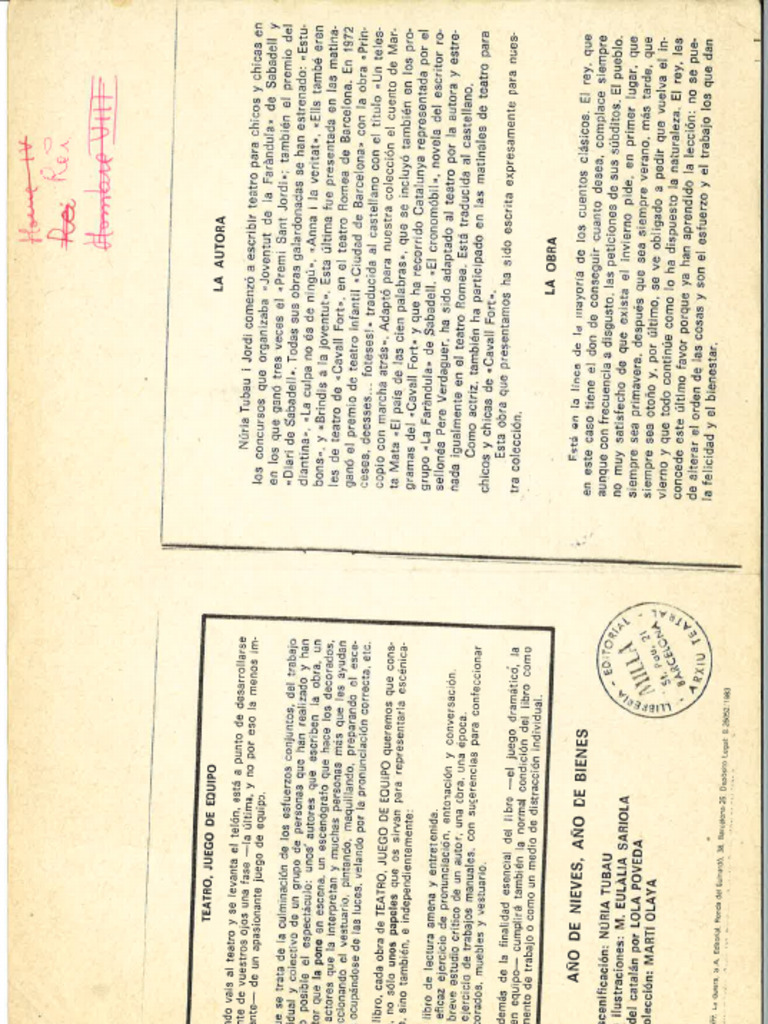 Año de Nieves, Año de Bienes, de Núria Tubau | PDF