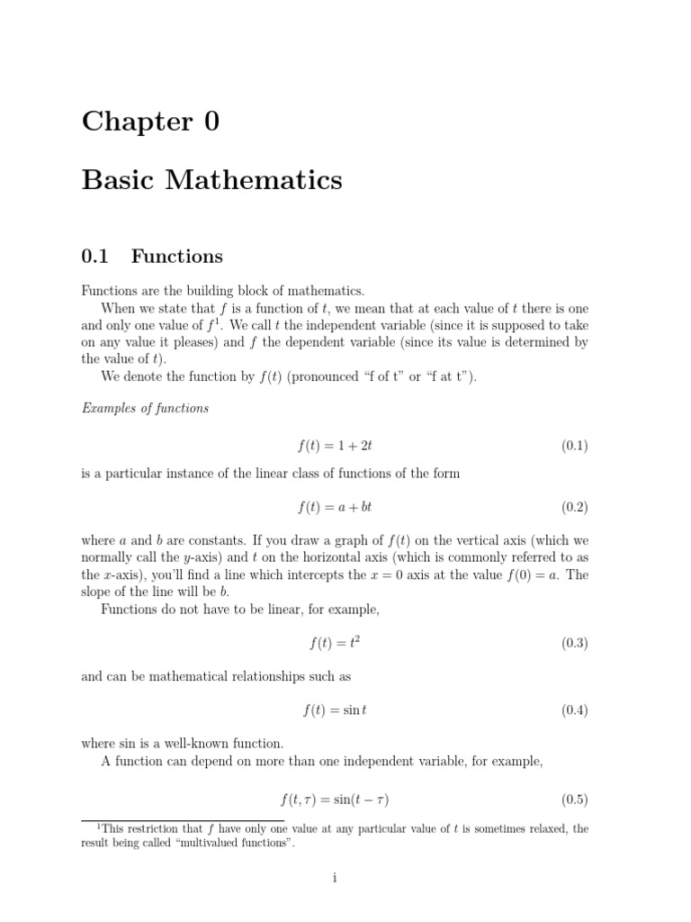 2009 - Dave - Basic Math - ch0 | PDF