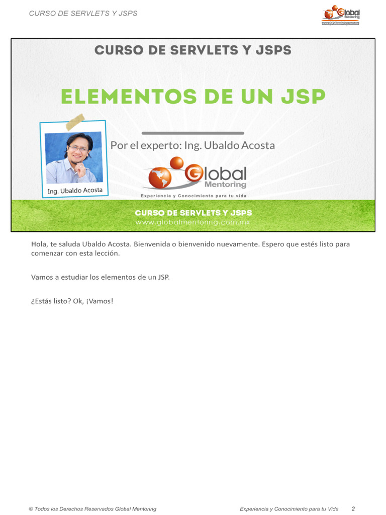 304 CJSP A Leccion TeoriaJSPs | PDF