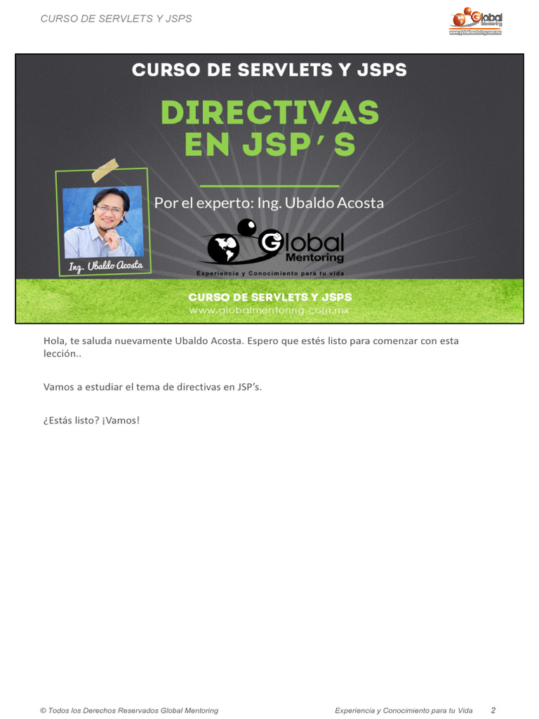 309 CJSP-A-Leccion-DirectivasJSPs | PDF