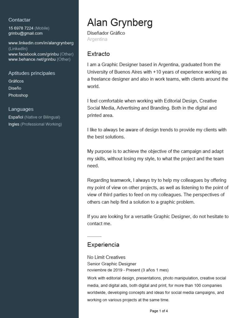 Alan Grynberg Resume | PDF