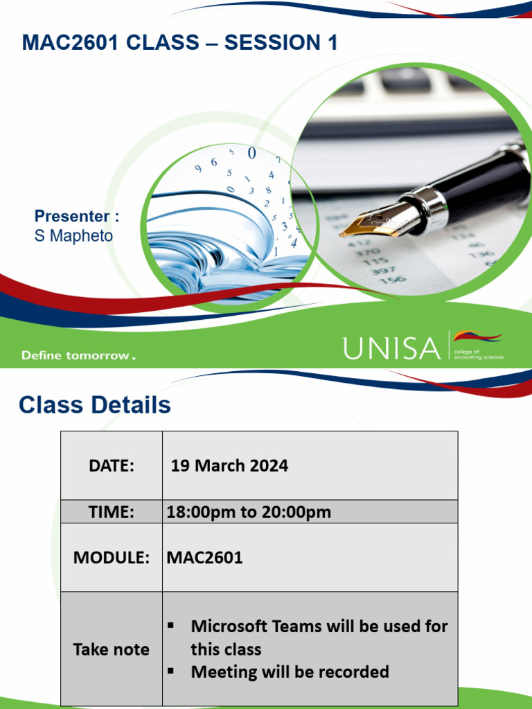 MAC2601_2024_ CLASS_SESSION 1 | PDF MAC2601_2024_ CLASS_SESSION 1 | PDF