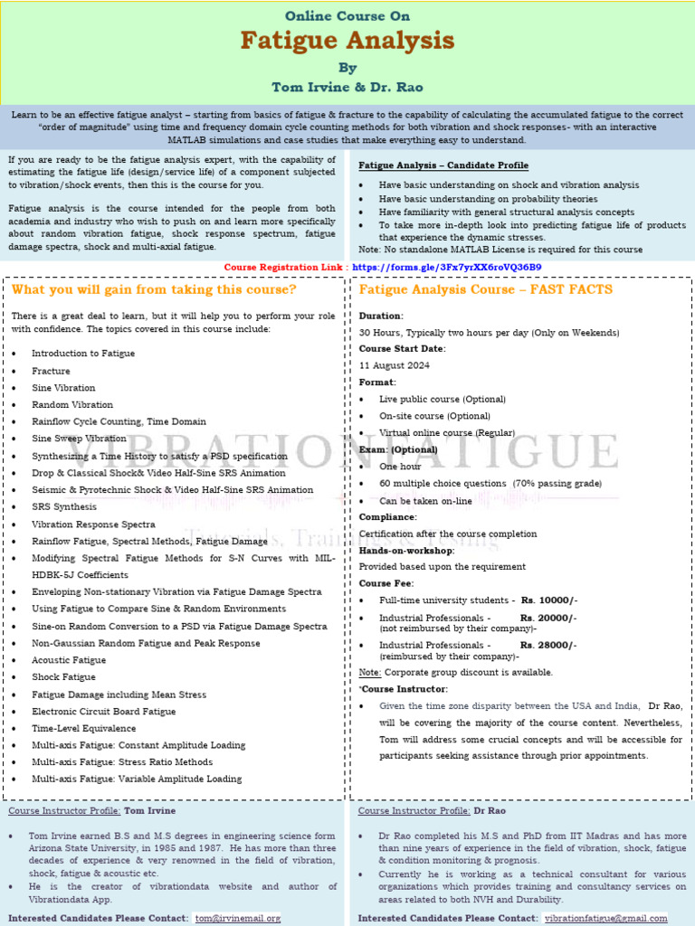 Fatigue Analysis Brochure | PDF